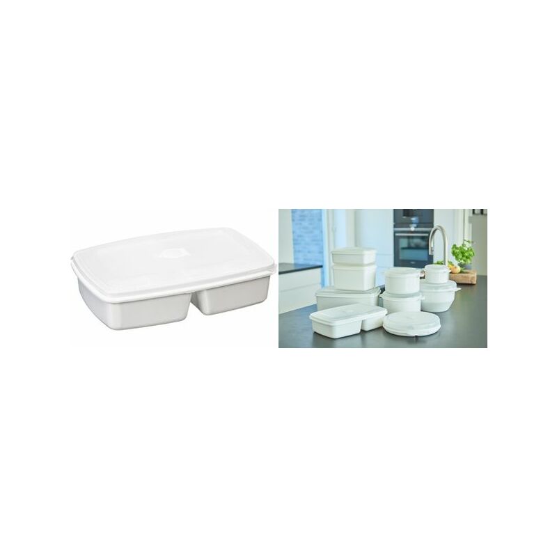 Plast Team Mikrowellendose Micro Twin Geteilt 2 5 Liter 31040800 Bei